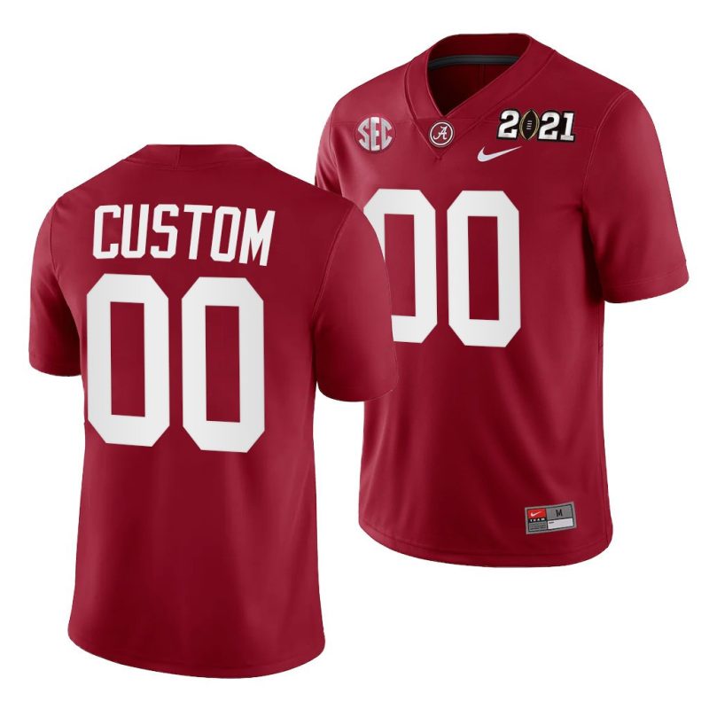 Men's Alabama Crimson Tide Custom 2021 Rose Bowl Champions Jersey ...