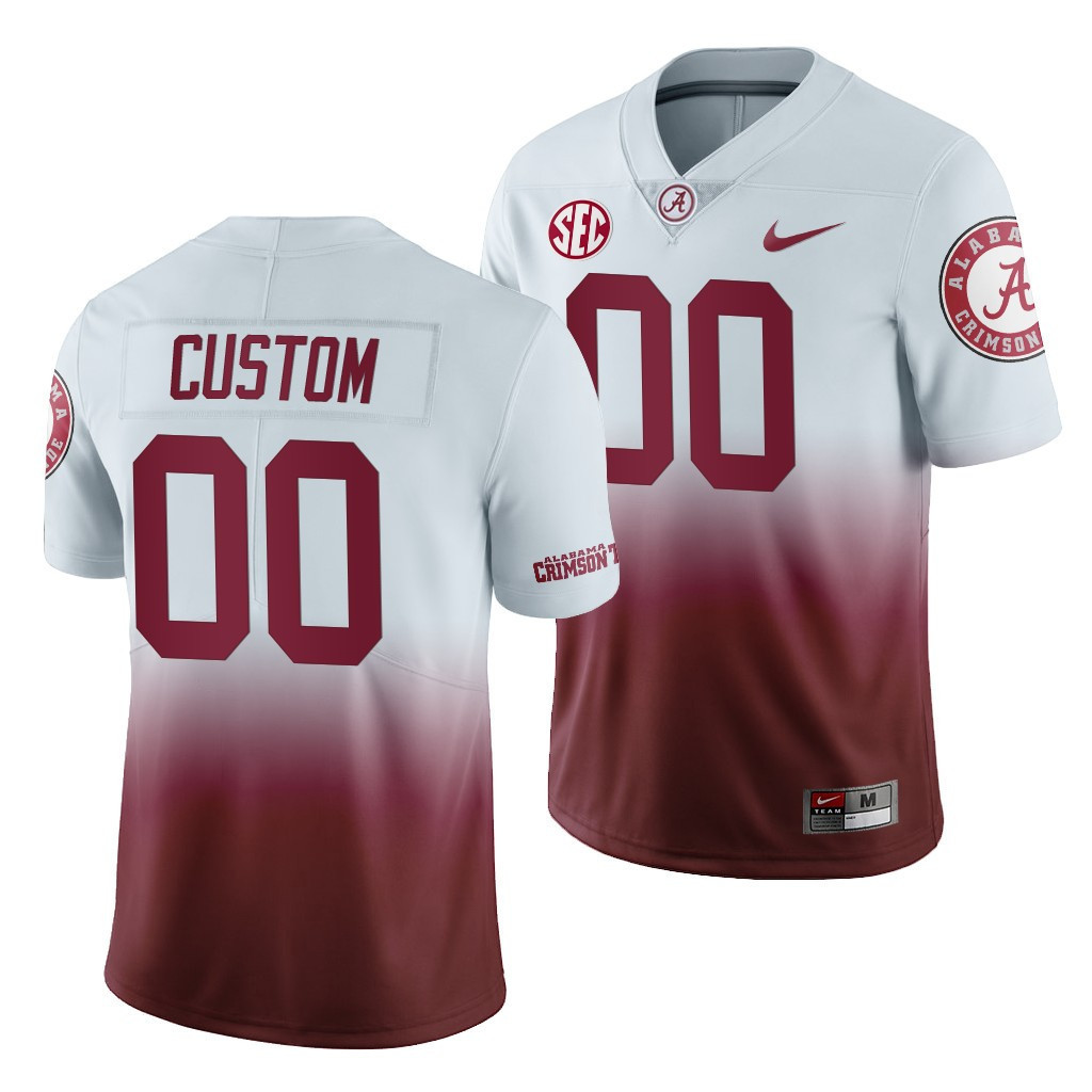 Men's Alabama Crimson Tide Custom Gradient 2019 Color Crash Jersey ...