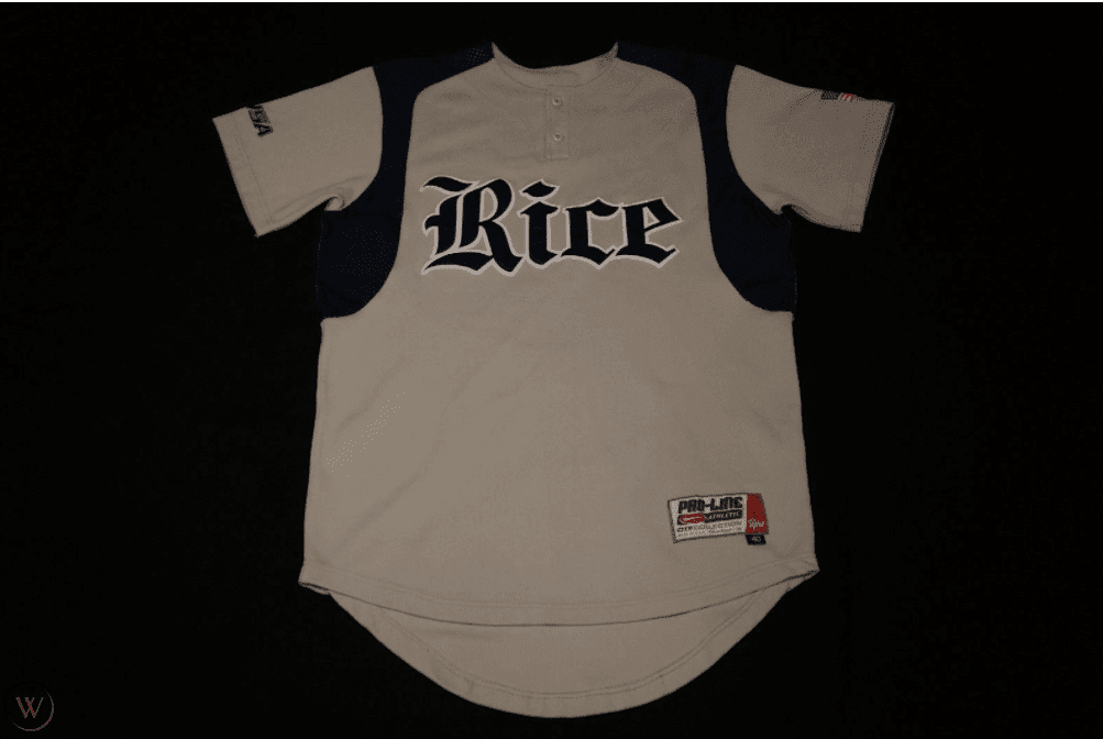 Men's Custom Rice Owls Game Worn Baseball Jersey - Vulius - NFL store ...