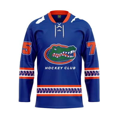 Custom Florida Gators Jersey, Royal Men's, Replica Hockey Jersey ...