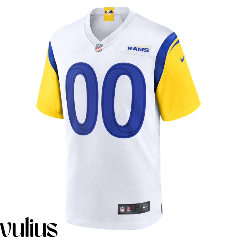 Custom Rams Jersey, White Men's, Alternate Game Custom Jersey - Replica ...